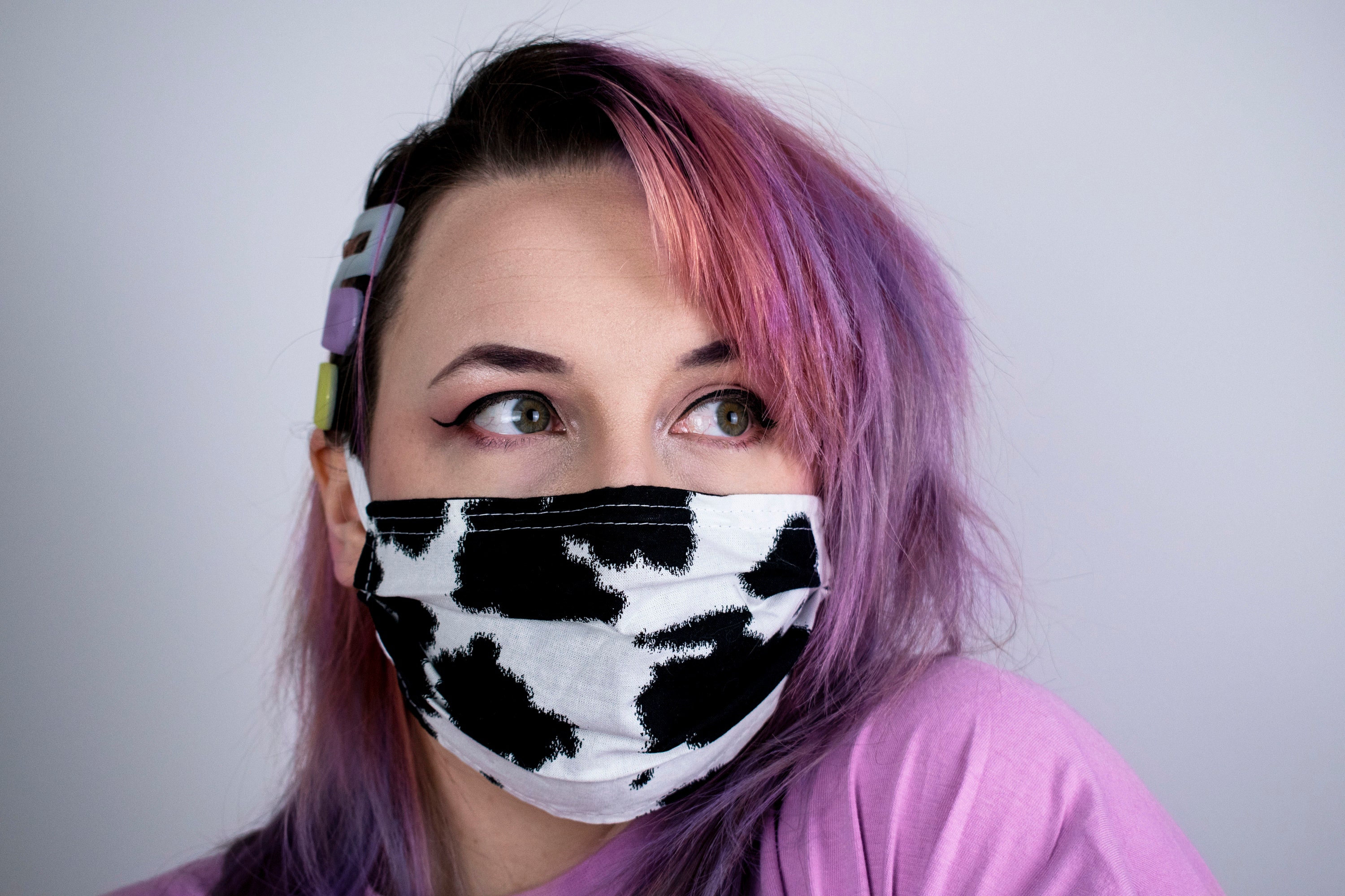 100% Cotton Adult Cow Print Face Masks, Reusable & Washable, Unisex ...