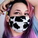 100% Cotton Adult Cow Print Face Masks, Reusable & Washable, Unisex ...