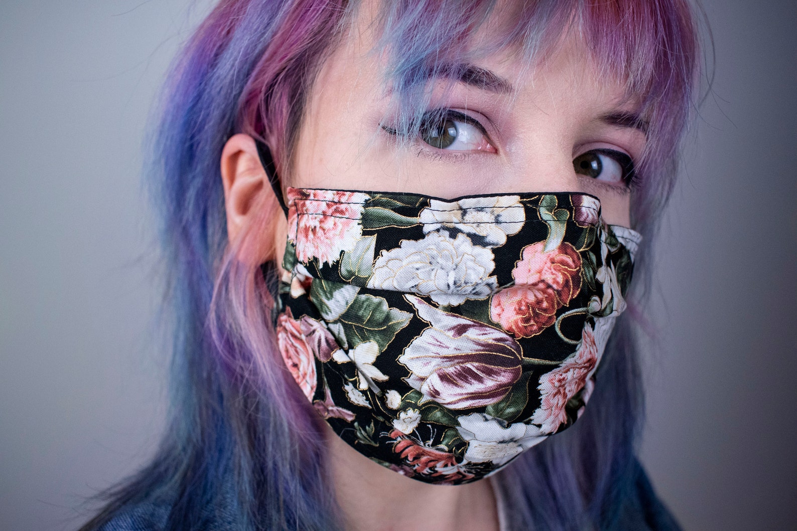 100% Cotton Adult Floral Face Masks, Reusable & Washable, Unisex Mask ...