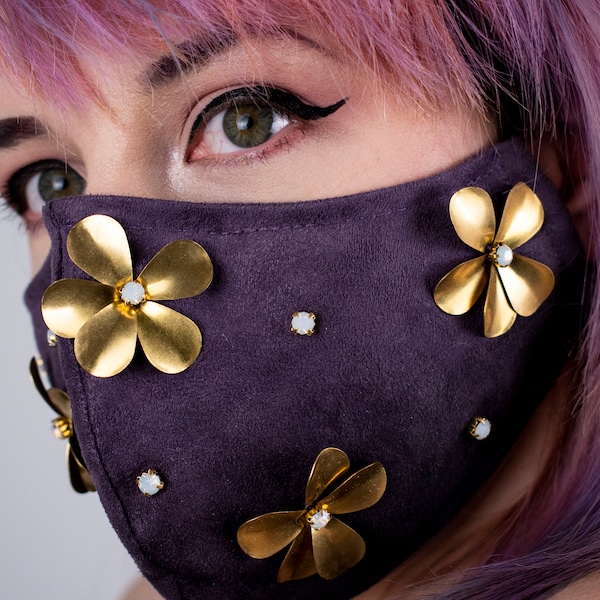 Faux Suede Mask - Etsy