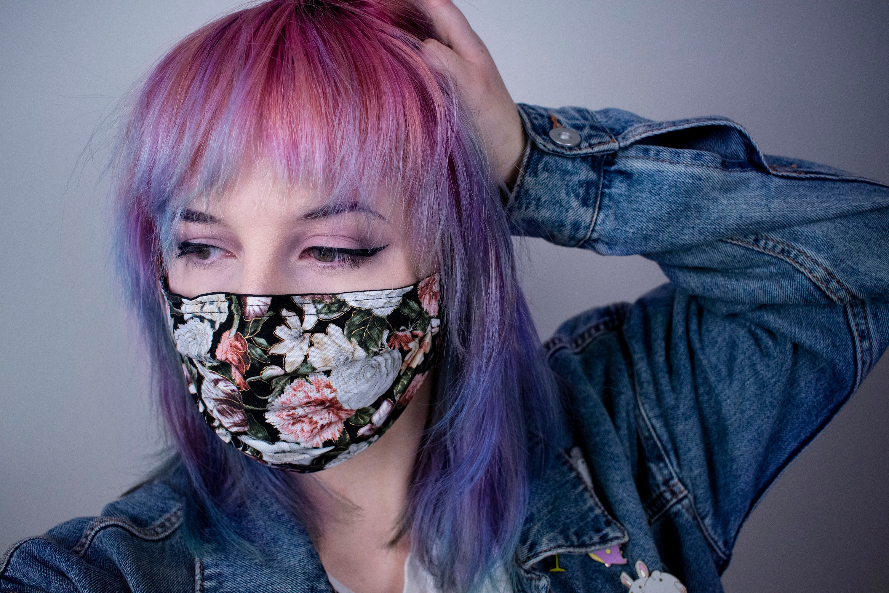 100% Cotton Adult Floral Face Masks, Reusable & Washable, Unisex Mask ...