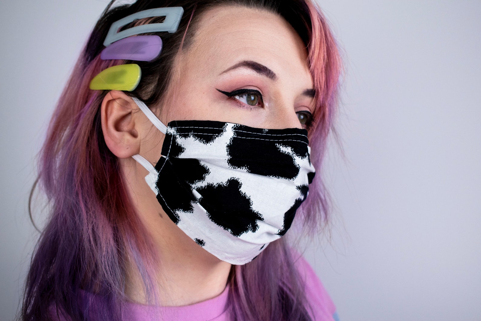 100% Cotton Adult Cow Print Face Masks, Reusable & Washable, Unisex ...