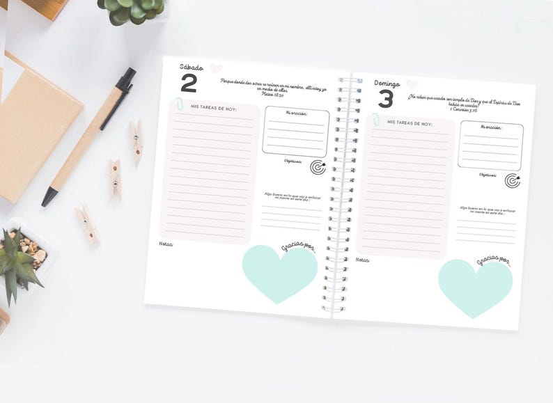 Pack of 3 Christian Planners 2026, Dated - Printable Planners - Weekly ...