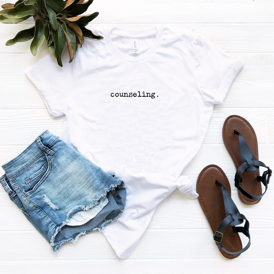 Counseling. Aesthetic Typewriter Font Shirt Teacher Shirt Mental Health ...