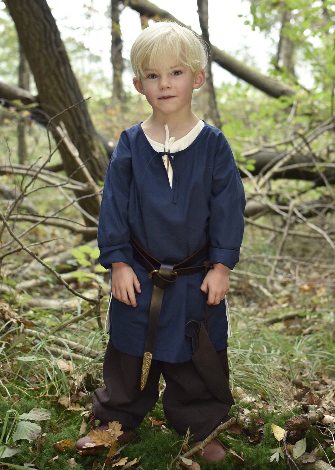 Long-sleeved Medieval Tunic Arn for Children, Blue - Etsy