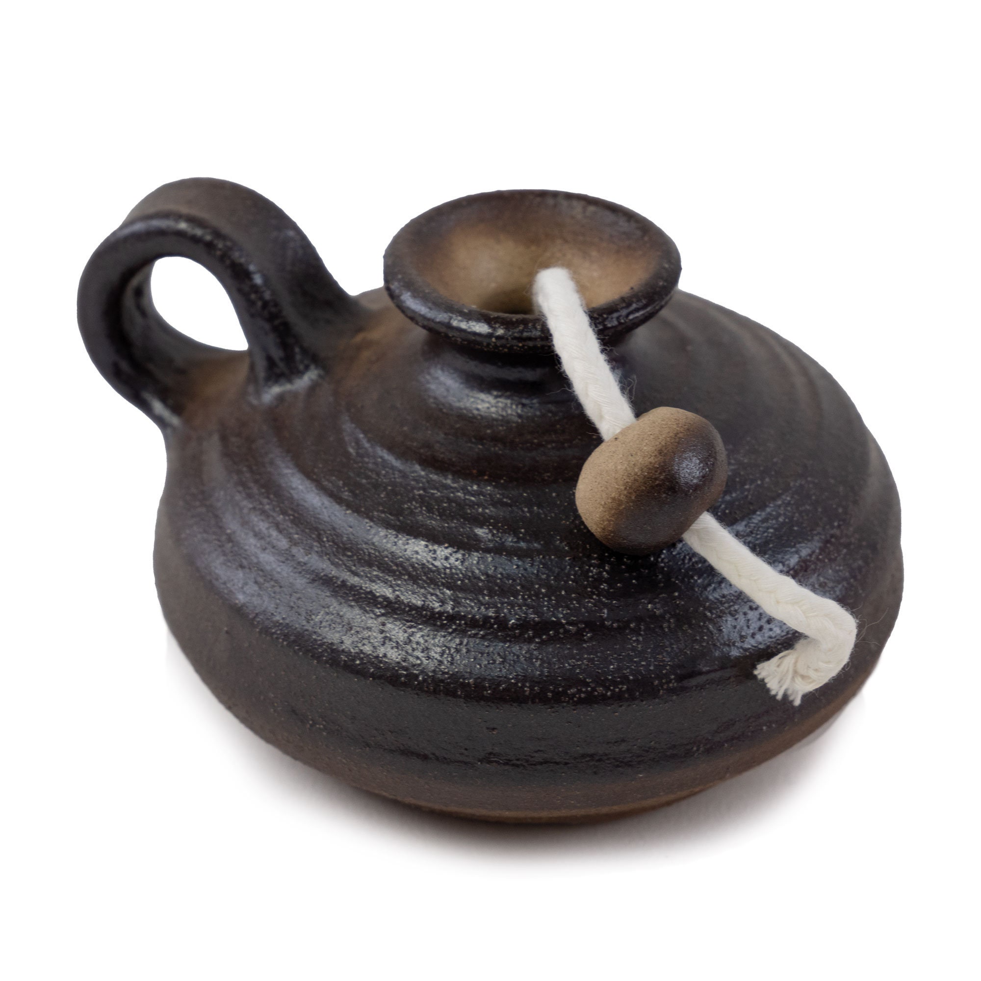 Medieval oil lamp with wick | Etsy