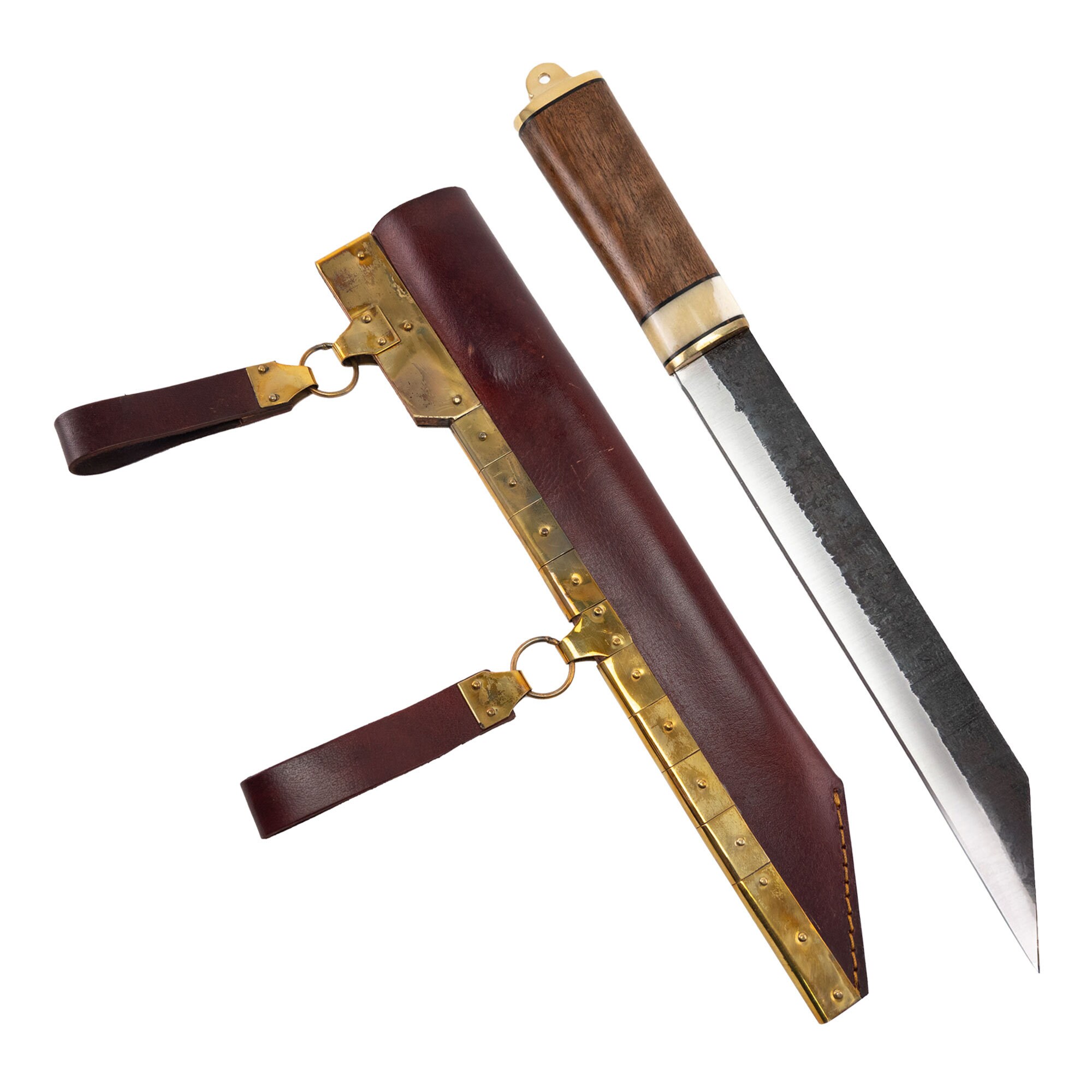 Viking Sax Gotland With Brass-shod Leather Sheath - Etsy