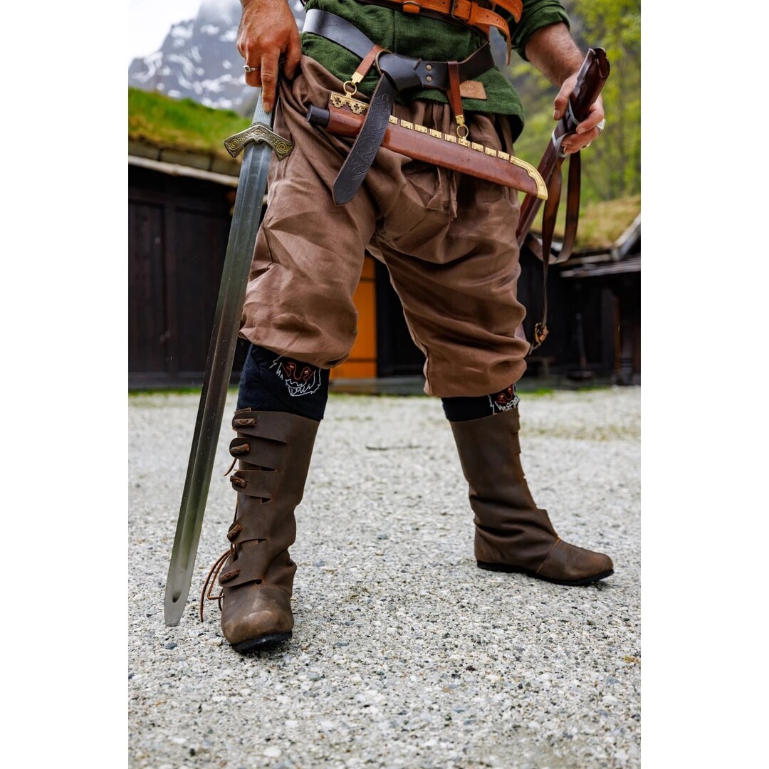Viking Rus Pants Linen wodan Brown - Etsy