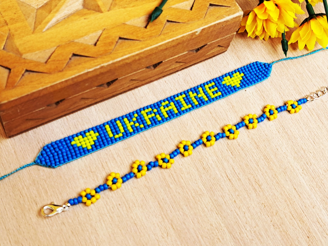 Support Help Ukraine, Stand With Ukraine Bracelet, Ukraine Flag ...