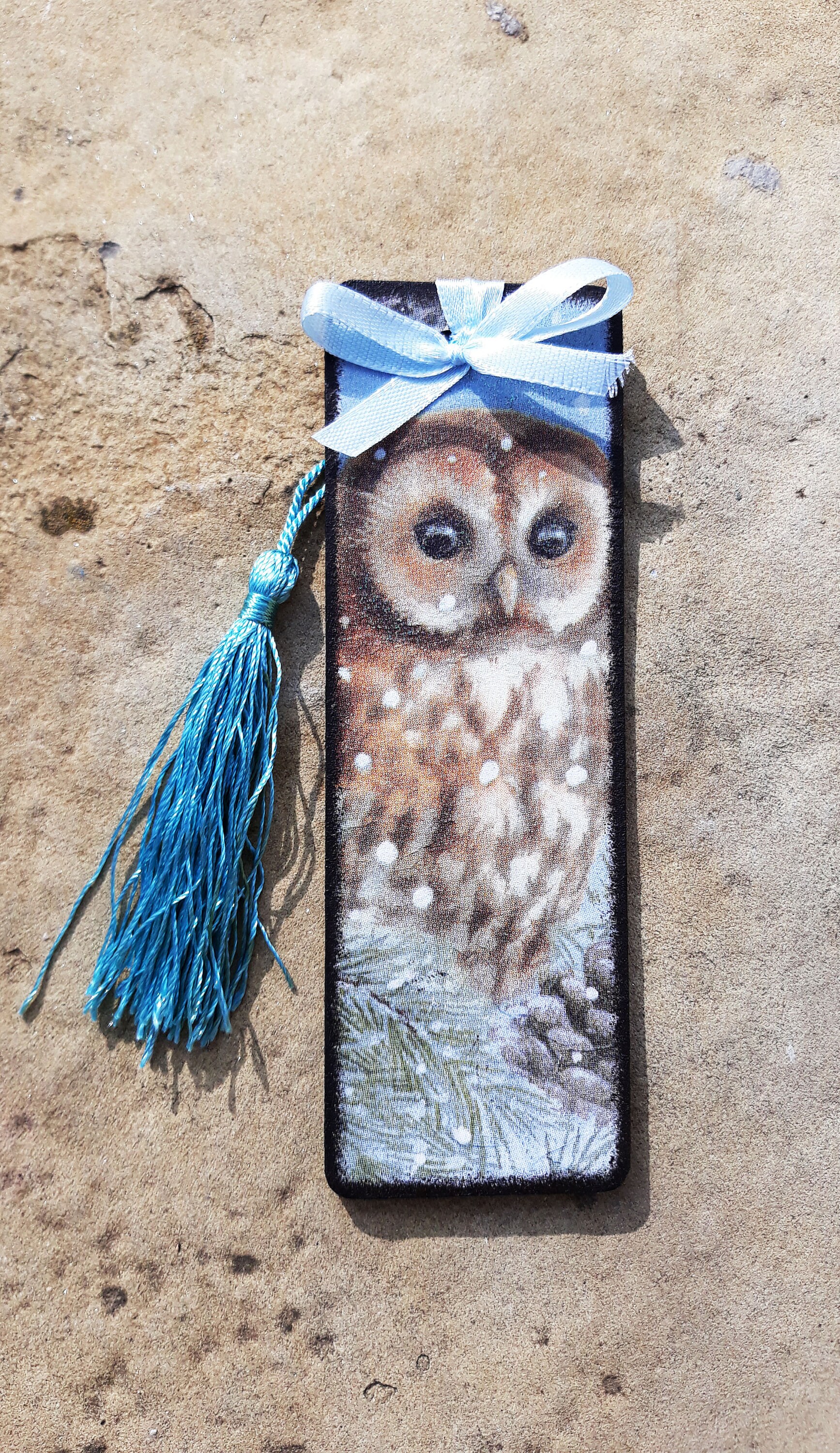 Owl wooden bookmark owl gift owl decoupage bookmark owl | Etsy