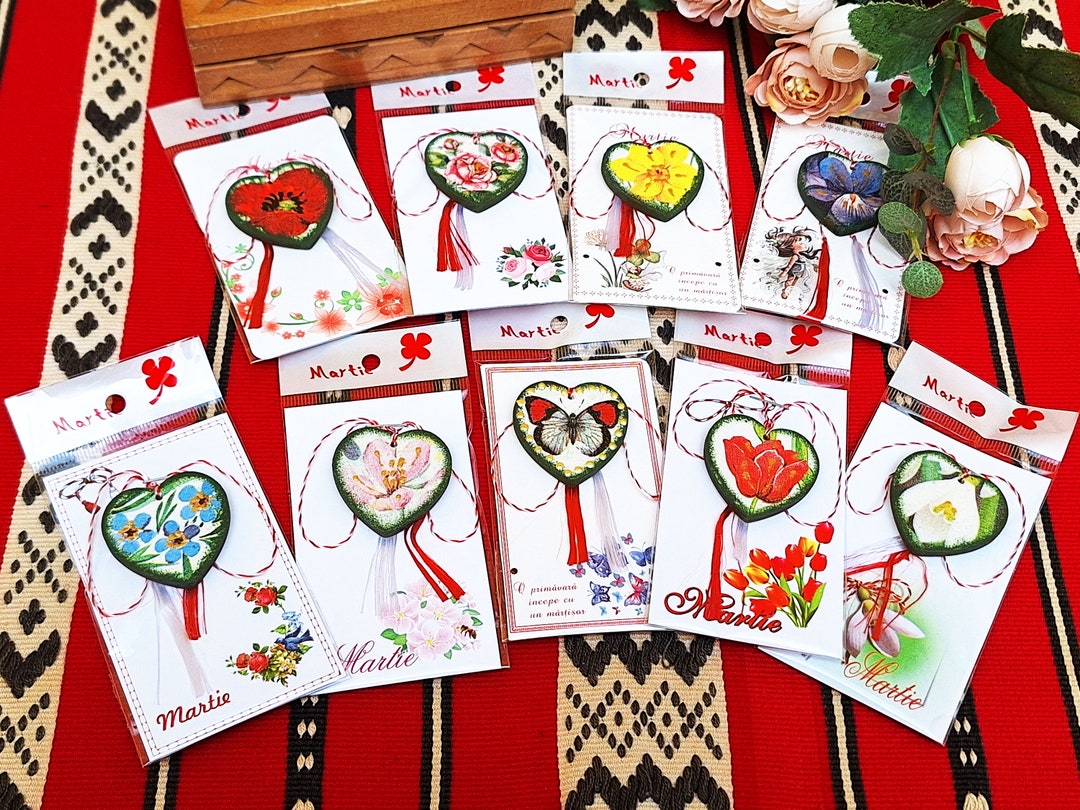 Martisor, Romanian Traditional Handmade Wooden Martisoarer, Flower ...