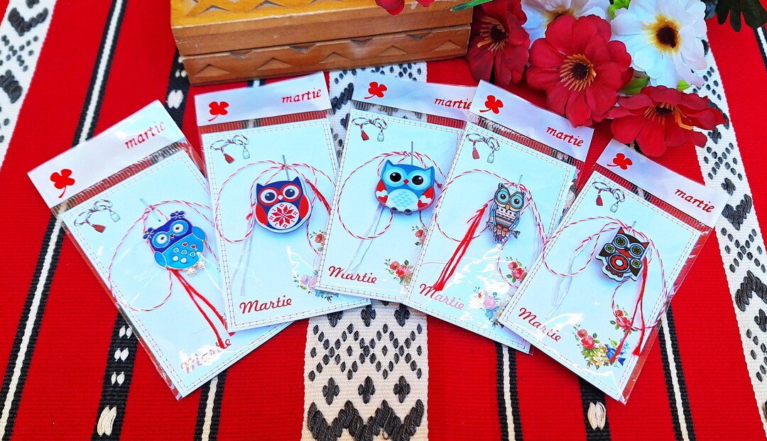 Martisor, Martisoare, Romanian Handmade Traditional Martisor, Owl Charm ...