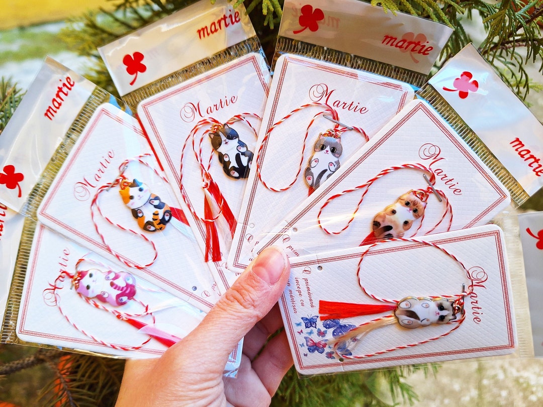 Martisor, Martisoare, Romanian Metal Cat Martisor, Romanian Gifts ...