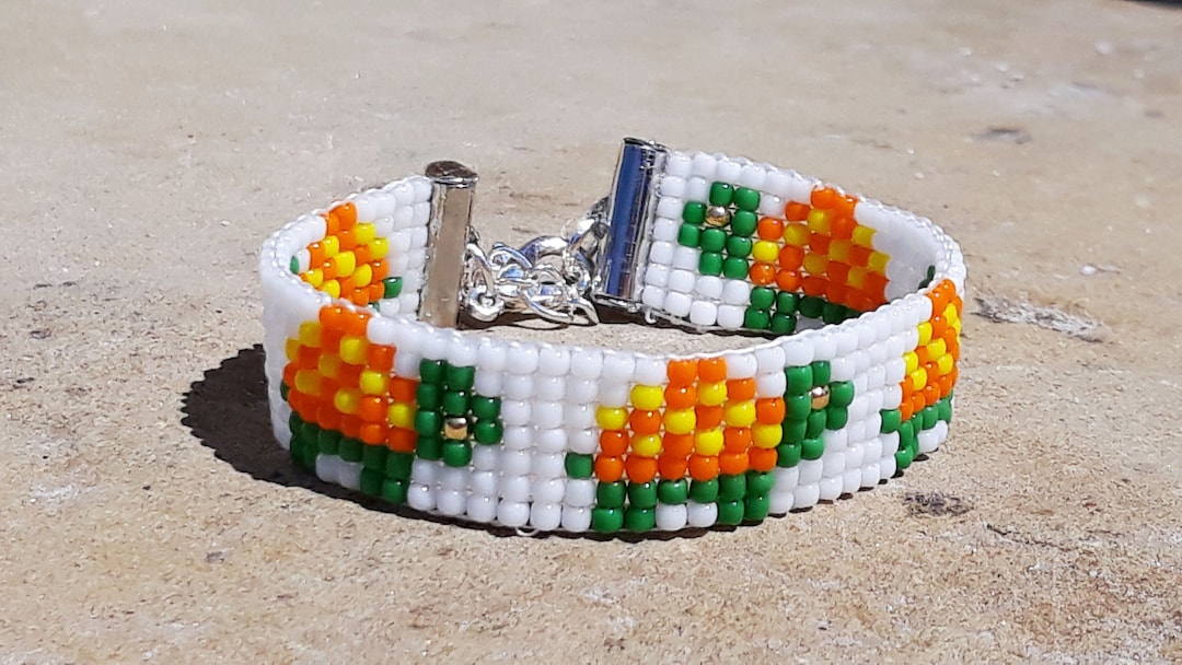 Turtle Bracelet, Turtle Loom Woven Bracelet, Seed Bead Bracelet, Bead ...