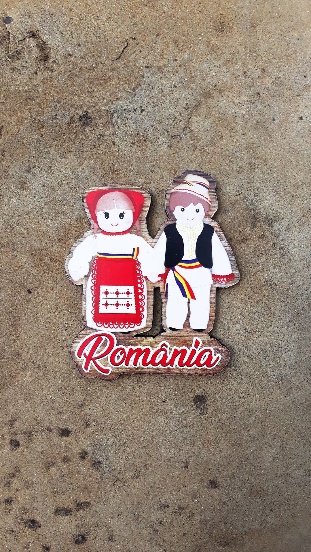 Romania Fridge Magnet, Romanian Souvenir, Romania Gift, Romania Wooden ...
