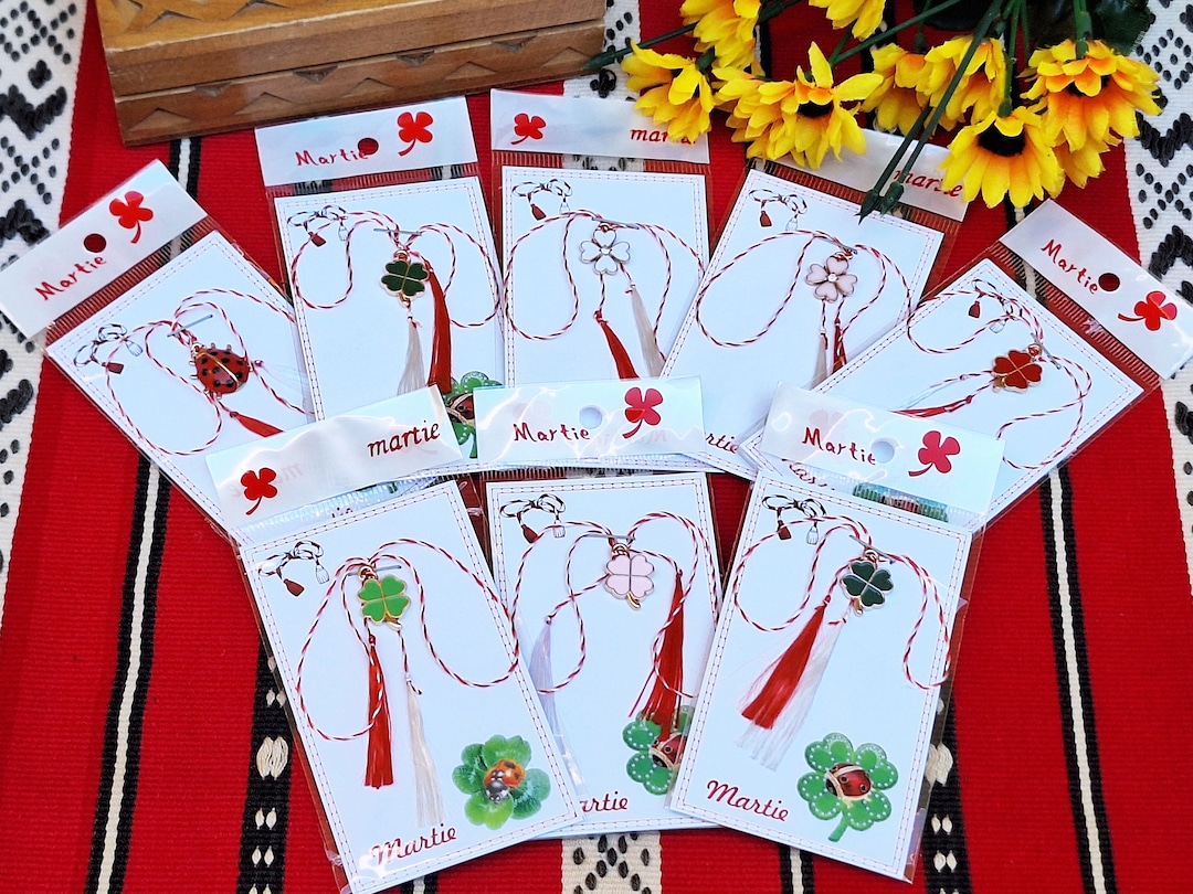 Martisor, Martisoare, Romanian Metal Traditional Clover Martisor ...