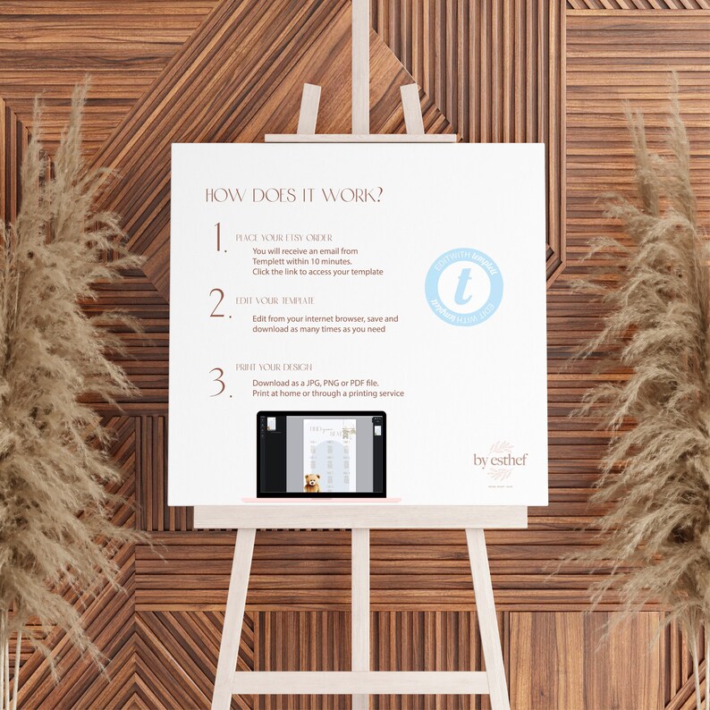 Teddy Bear Baby Shower Seating Chart Template Teddy Bear - Etsy