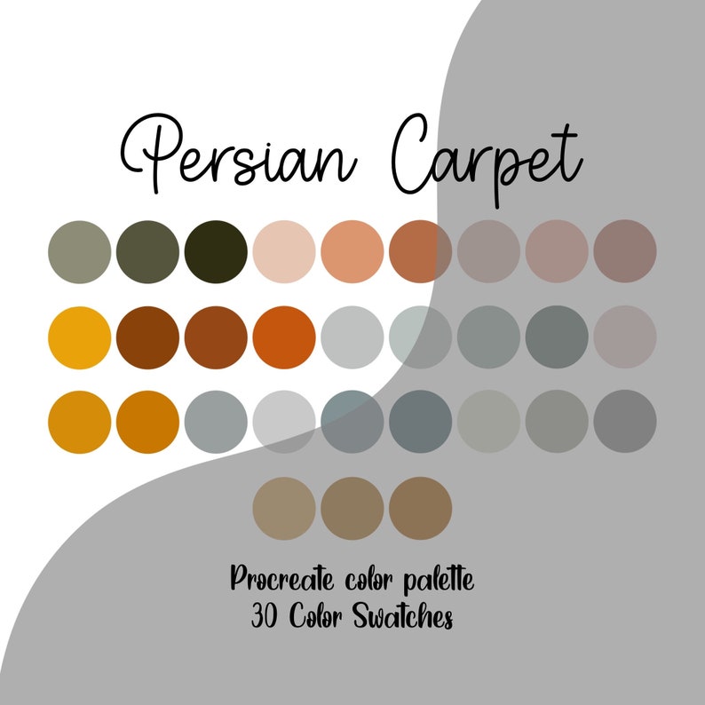 Persian Carpet Procreate Color Palette - Etsy