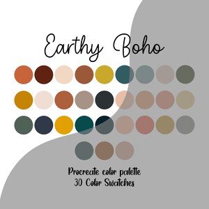 Earthy Aesthetic Procreate Color Palette Procreate for - Etsy