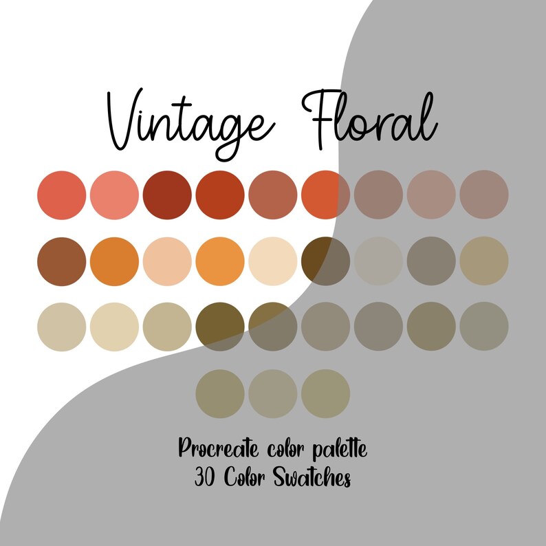 Vintage Floral Procreate Color Palette - Etsy