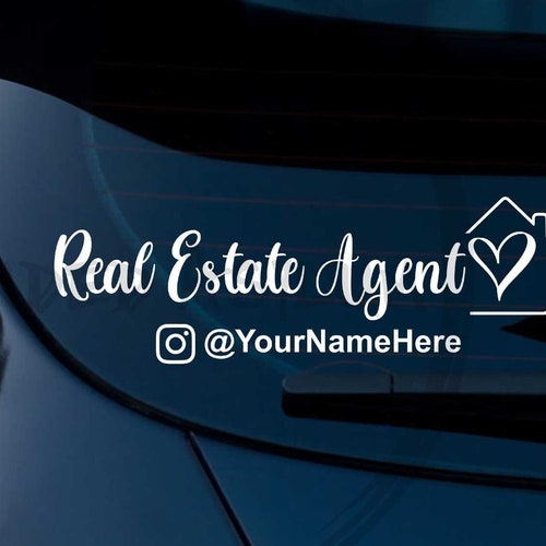 Real Estate Agent Decal Personalized Window Decal - Etsy