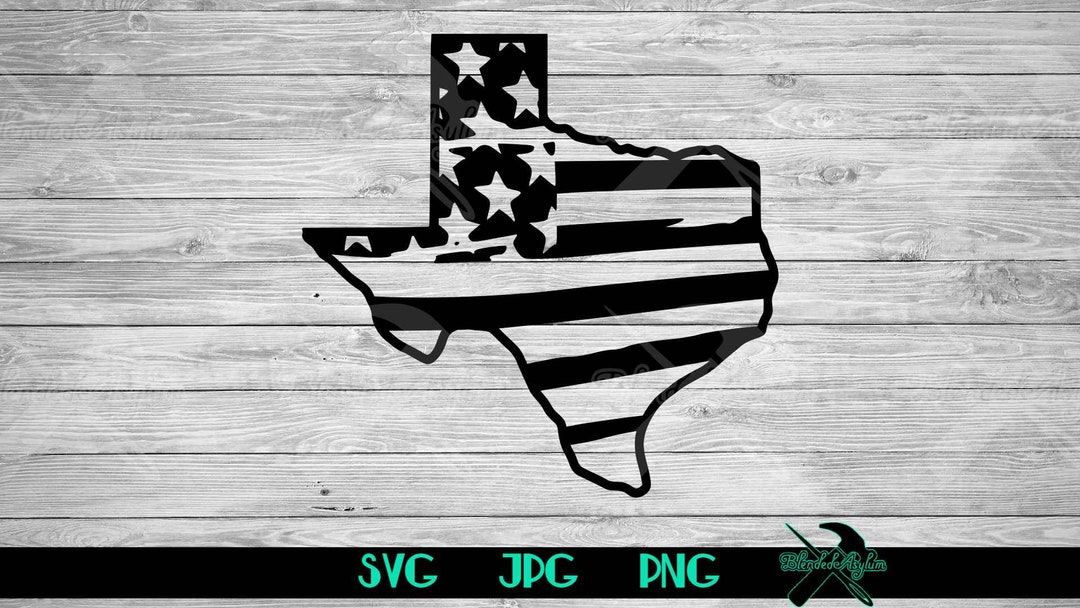 American Flag Texas SVG PNG JPG | Texas Flag Outline Vector Cut File ...