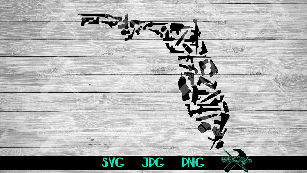 Armed Florida SVG, JPG, PNG | Florida Guns Svg | Florida Cut File ...