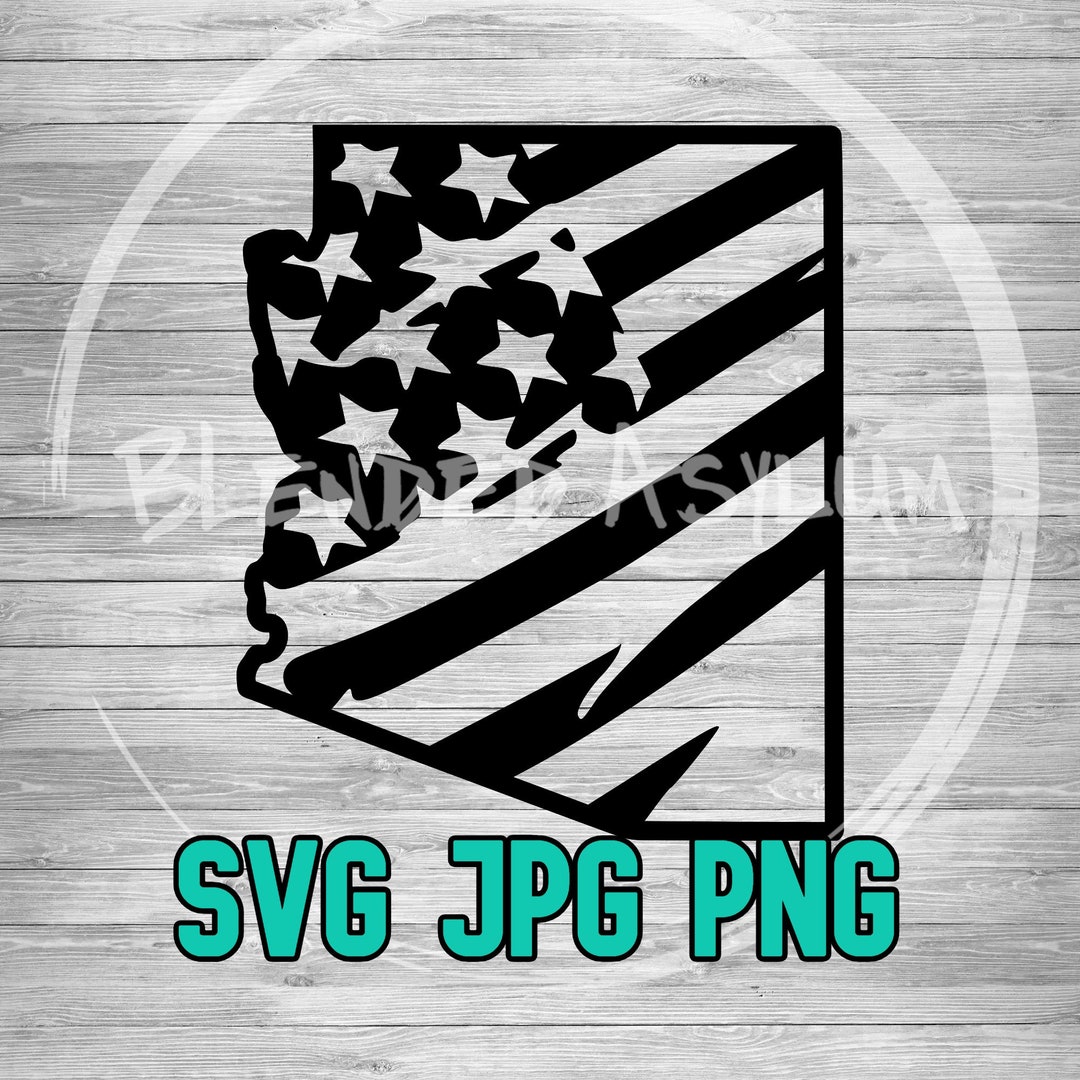 Arizona American Flag 002 SVG PNG JPG | Grand Canyon State | Cricut ...