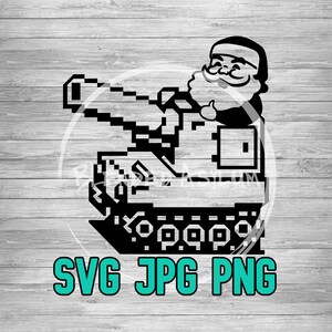 Santa's Little Panzer SVG, PNG, JPG, Christmas Decoration, Santa Claus ...