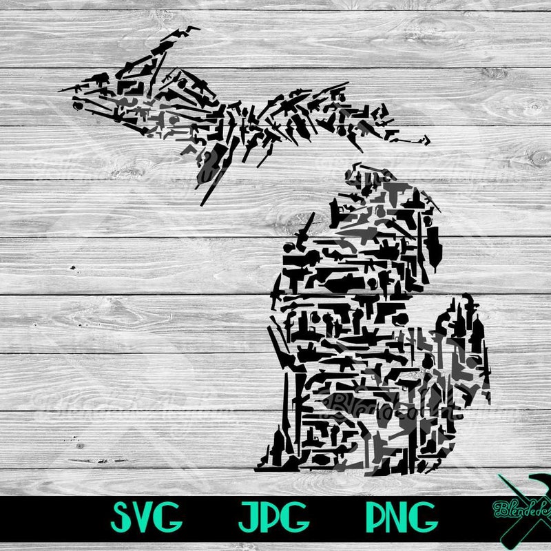 Michigan Silhouette - Etsy