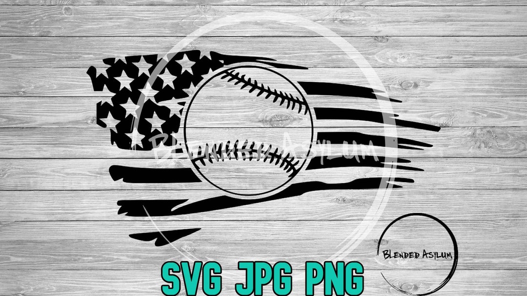 American Flag Baseball Vector Cut File SVG, JPG, PNG - Etsy