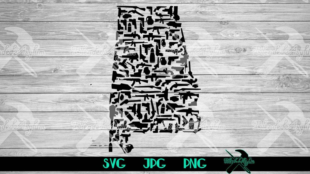 Armed Alabama Vector Cut File SVG, JPG, PNG - Etsy