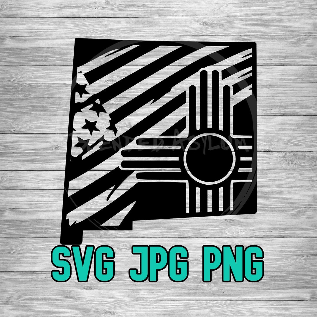 New Mexico American State Flag Reversed SVG PNG JPG | Land of ...