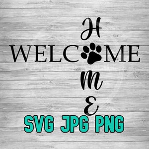 Dogs Welcome SVG Bundle 001 Svg Png Jpg | Dogs Welcome Paw Print ...