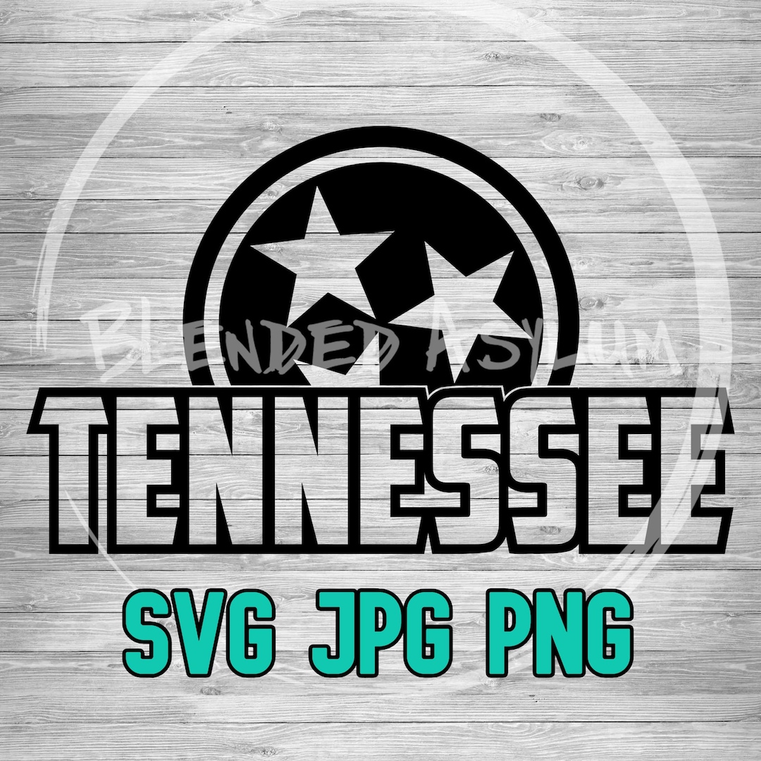 Tennessee Tri-star 003 SVG PNG JPG | Tennessee Flag Vector | Cricut and ...