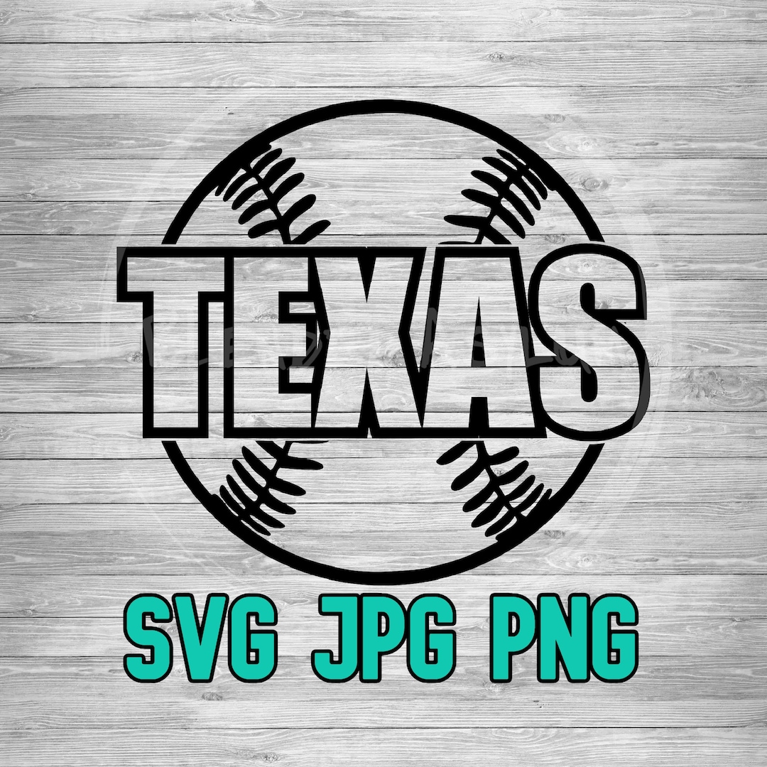 Texas Baseball SVG PNG JPG | Baseball Texas Vector File | Cricut File ...