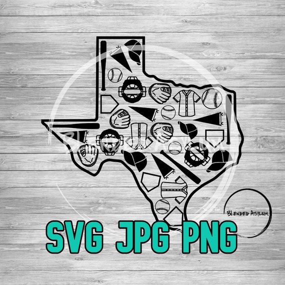 Baseball Texas SVG PNG JPG Baseball Texas Vector File - Etsy