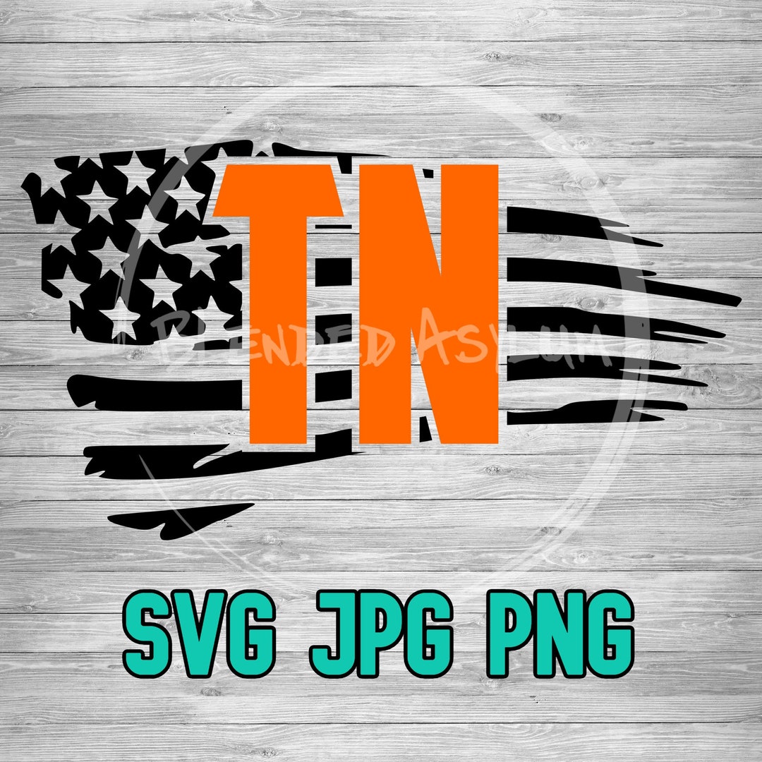 American Flag TN SVG PNG Jpg | Tennessee Flag | Layered Vector ...