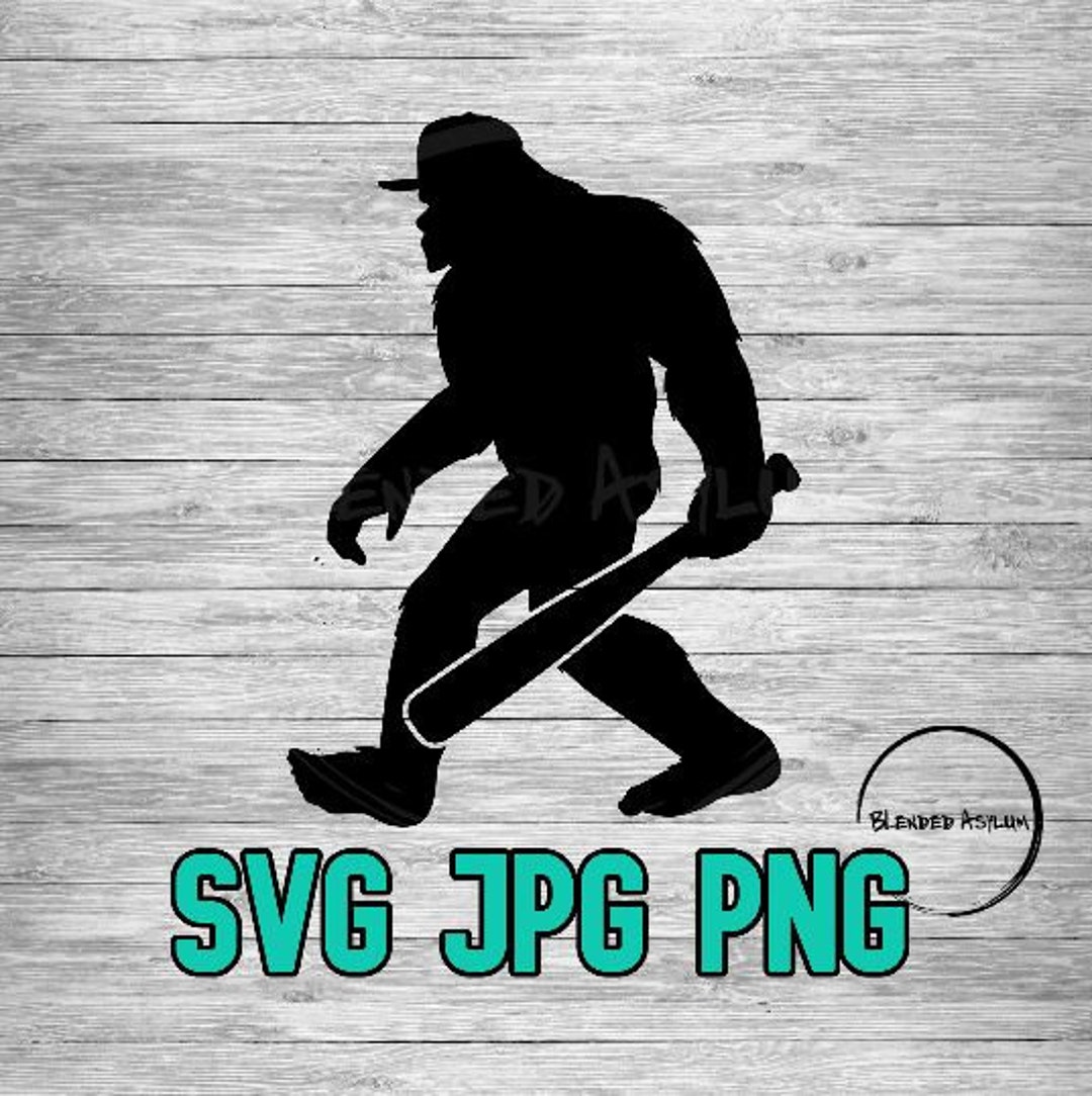 Bigfoot Baseball SVG PNG Jpg| Instant Digital Download | Cricut File ...