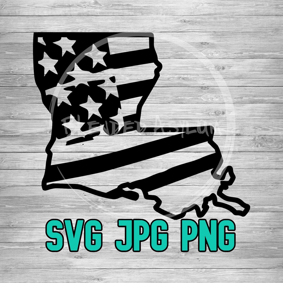 Louisiana American Flag Distressed SVG PNG JPG | Louisiana Flag Vector ...