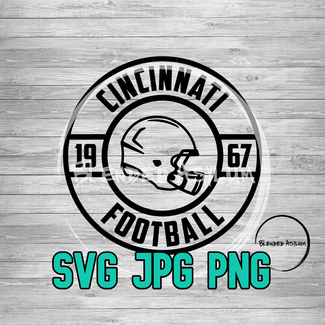 Football Founded Cincinnati SVG PNG JPG | Football Cincinnati Vector ...