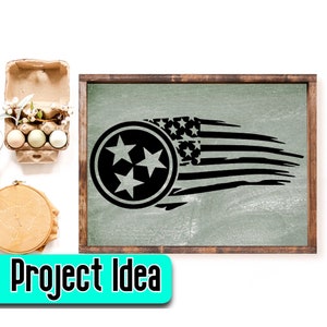 Tennessee American Flag SVG PNG JPG | Tennessee Vector | Cricut File ...