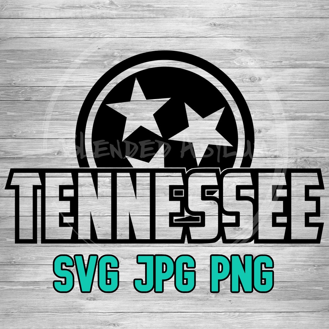 Tennessee Tri-star 003 SVG PNG JPG Tennessee Flag Vector Cricut and ...