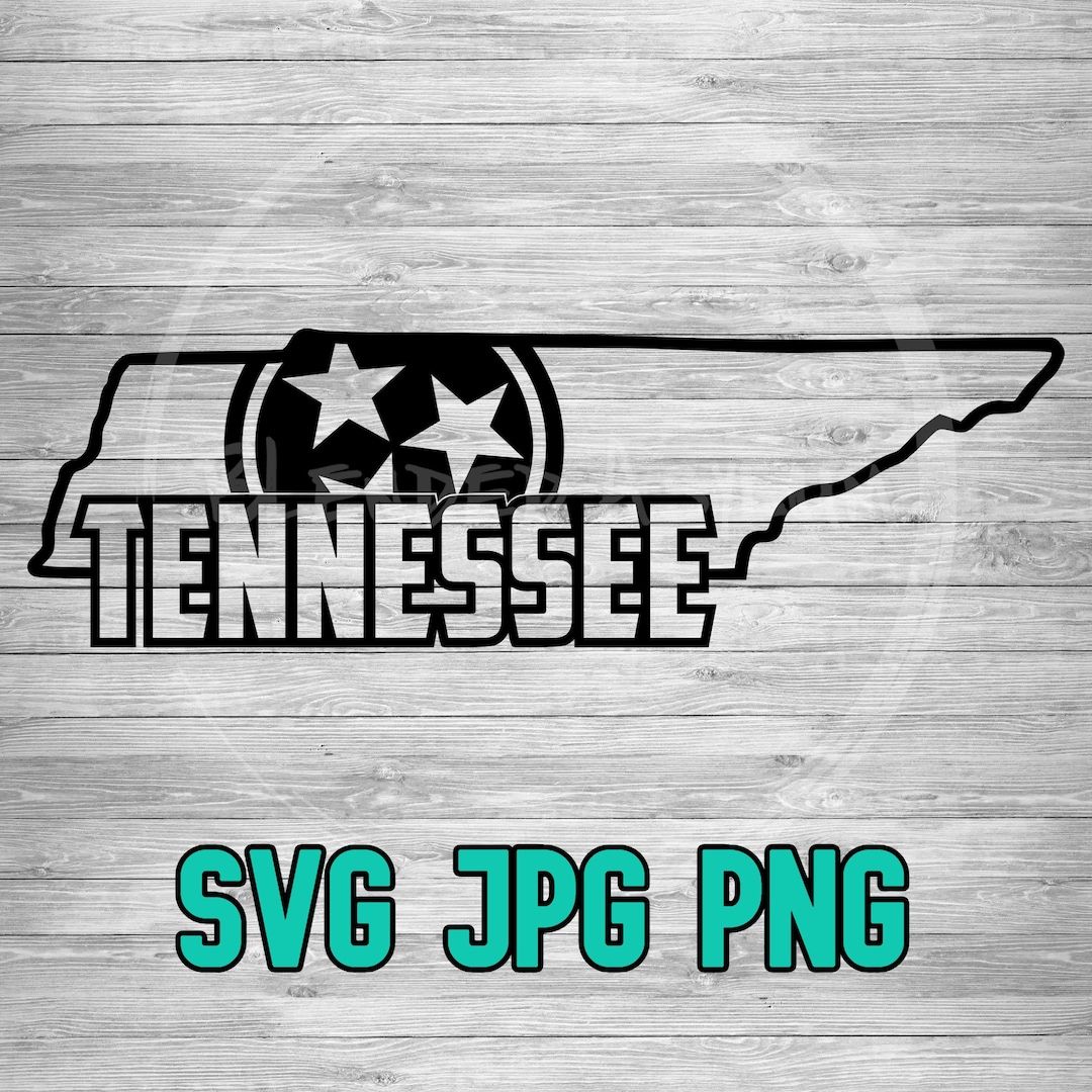 Tennessee Outline Tri-star 001 SVG PNG JPG | Tennessee Vector | Cricut ...