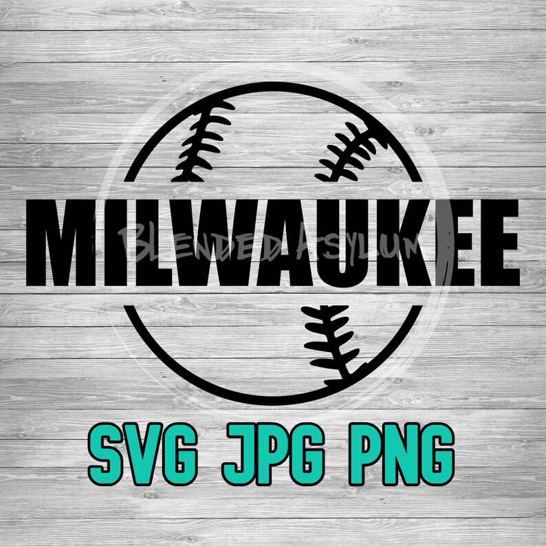 Baseball Milwaukee SVG PNG JPG | Baseball Milwaukee Vector File ...