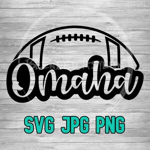 Omaha Football 001 SVG PNG JPG Layered Vector File - Etsy
