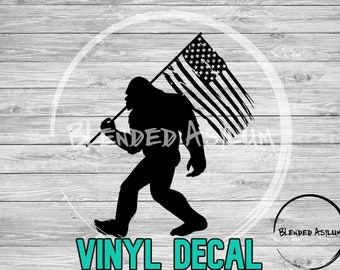 Bigfoot Vinyl Window Decal - Etsy