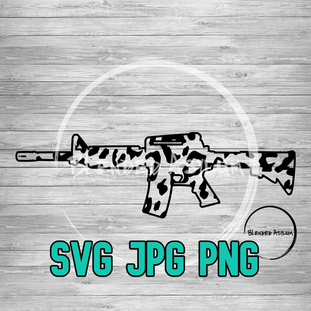 Leopard AR SVG PNG Jpg Vector Cut File Ar-15 Leopard Print Cricut File ...