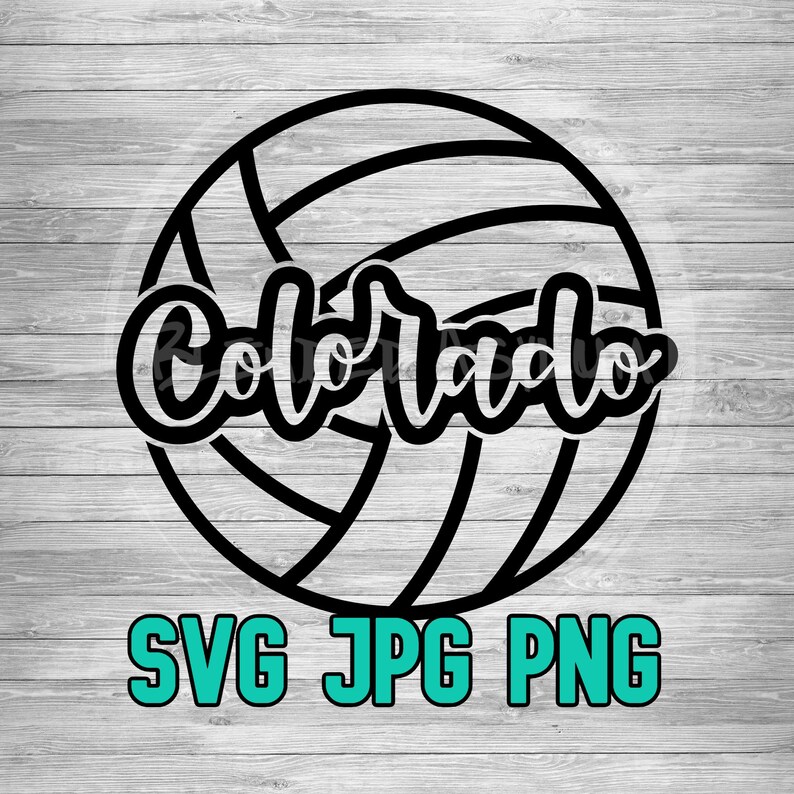 Colorado Volleyball 001 SVG PNG JPG | Layered Vector File ...