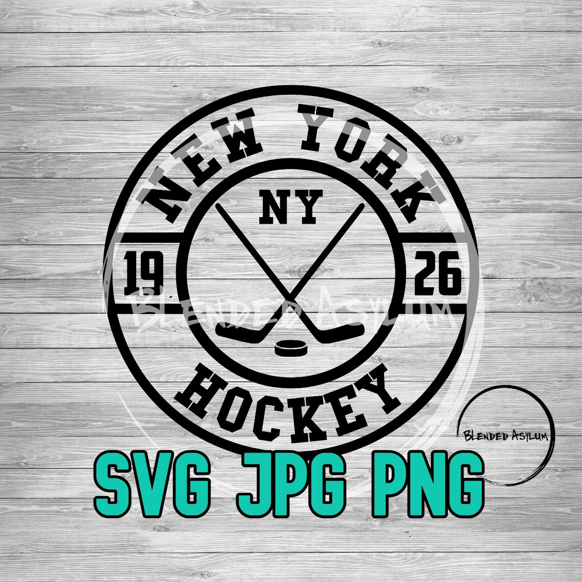 Hockey Founded New York SVG PNG JPG | Hockey New York Ny Vector File ...